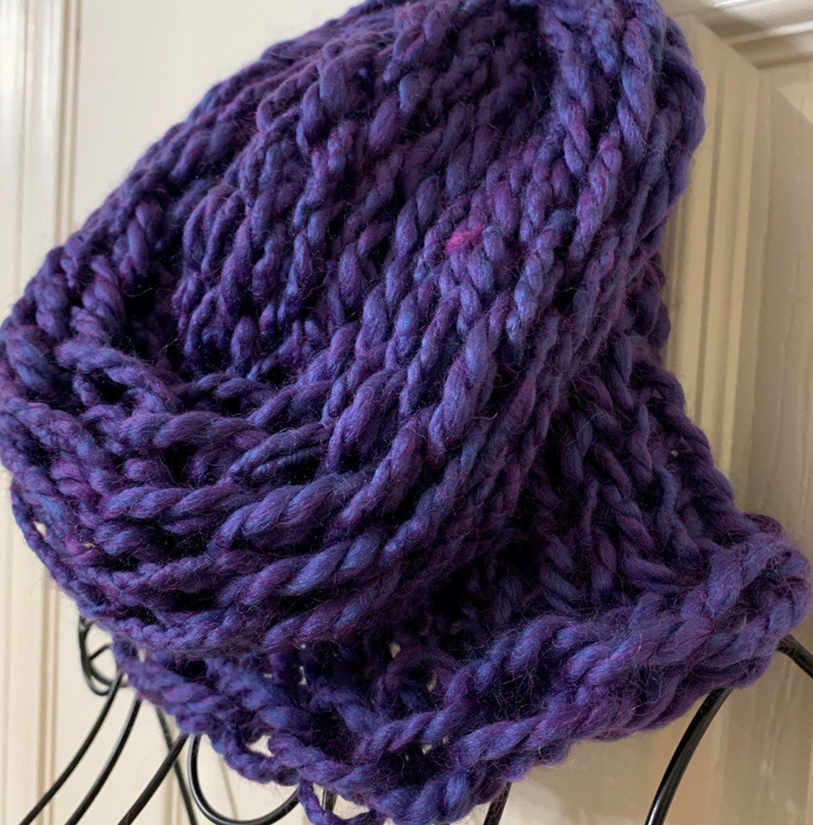 Velvet Cozy Wool™ Roving Yarn by Loops & Threads® Cowl - Etsy