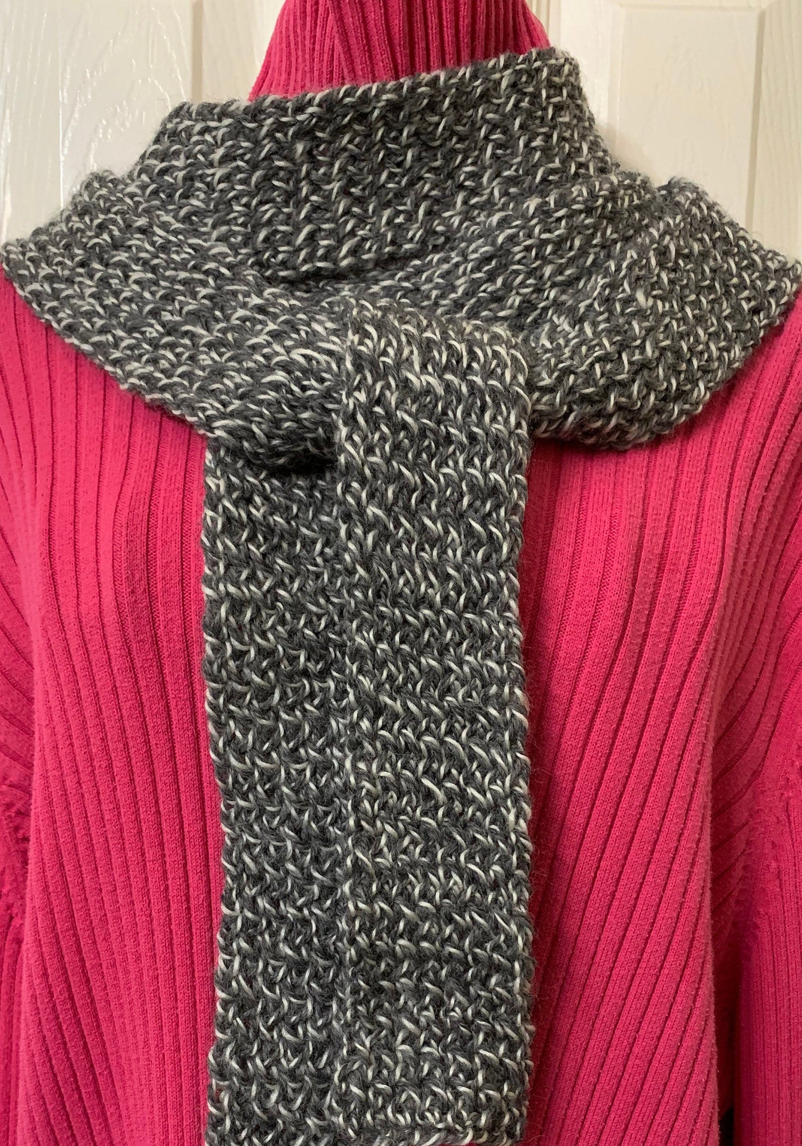 Patons® Classic Wool Worsted™ Yarn Scarf - Dark Grey Marl