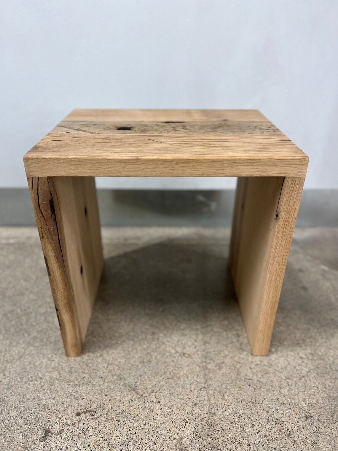 Reclaimed Wood Side Table the Perkins - Etsy