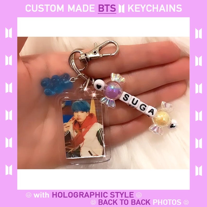 BTS Custom Made Keychain BTS Design 1 - Etsy