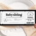Babysitting Voucher EDITABLE, Babysitting Coupon Printable ...
