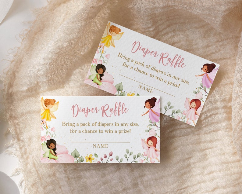 Fairy Diaper Raffle Sign and Tickets Magical Fairy Baby - Etsy