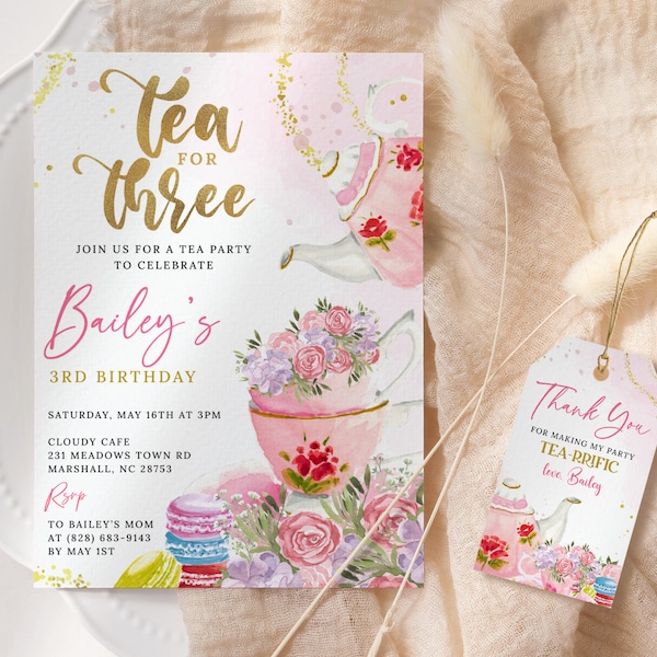 Tea for Three Party Invitation - Etsy