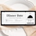 Dinner Date Gift Voucher EDITABLE, Dinner Reservation Ticket, Dinner ...
