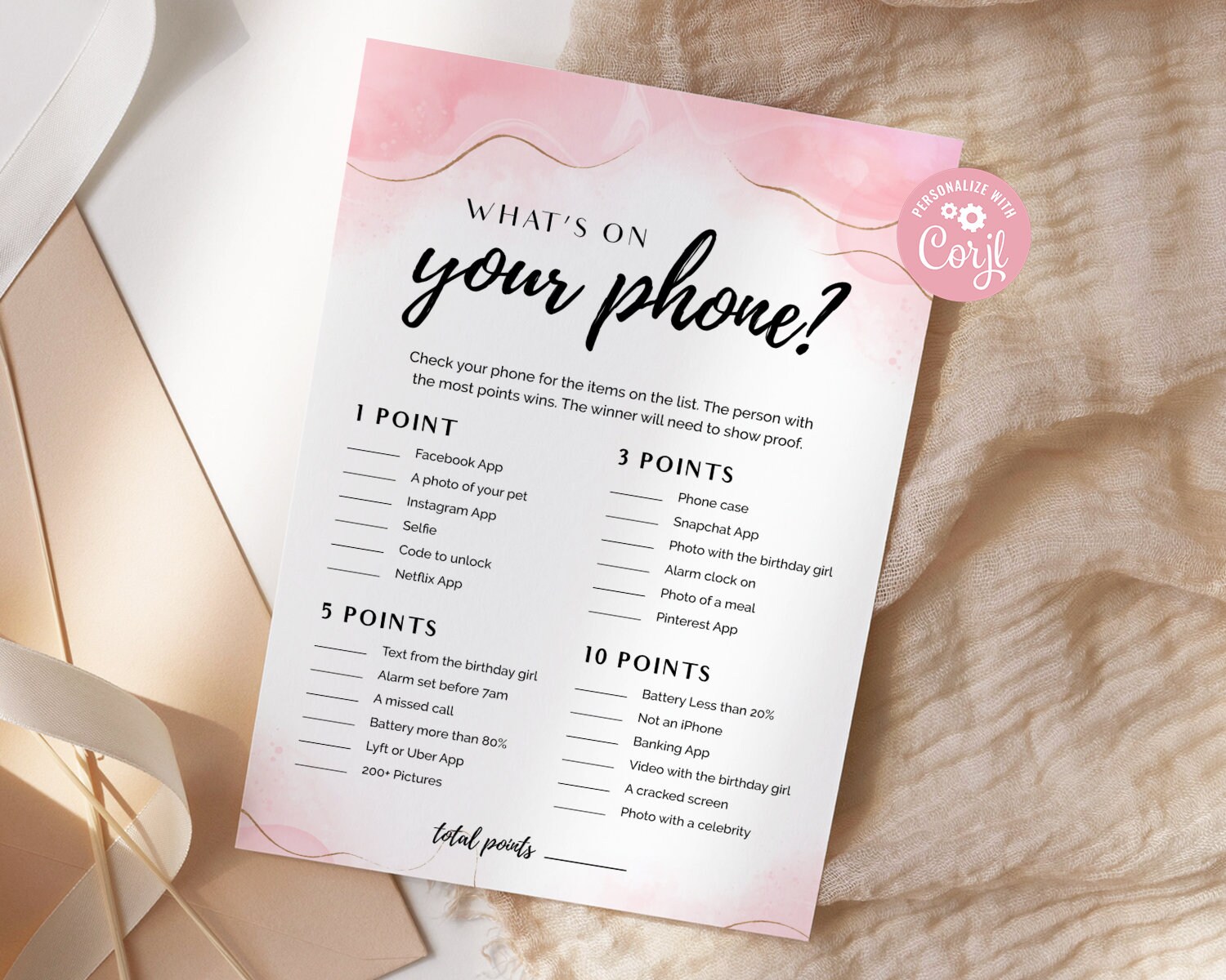 What's on Your Phone Game Editable What's in Your - Etsy