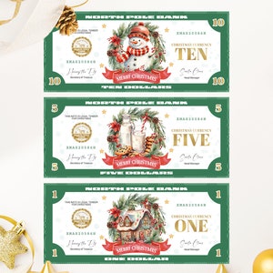 Christmas Play Money PRINTABLE, Christmas Dollar Money, North Pole Bank ...