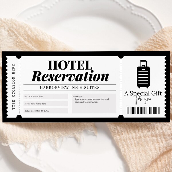 Hotel Reservation Gift Certificate Template - 60+ Gift Ideas for 2024