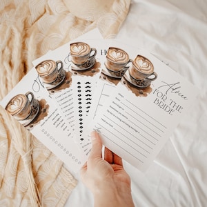 Coffee Bridal Shower Games Bundle, Editable Love is Brewing Bridal ...