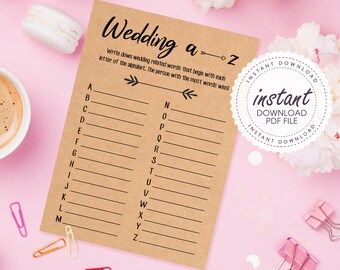 Bridal Alphabet Game | Etsy