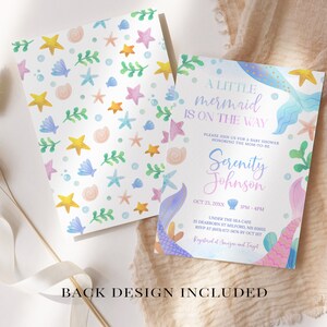 Mermaid Baby Shower Invitation Suite EDITABLE, Under the Sea Baby ...