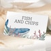 Whale Party Food Labels EDITABLE, Ocean Party Place Cards Printable ...