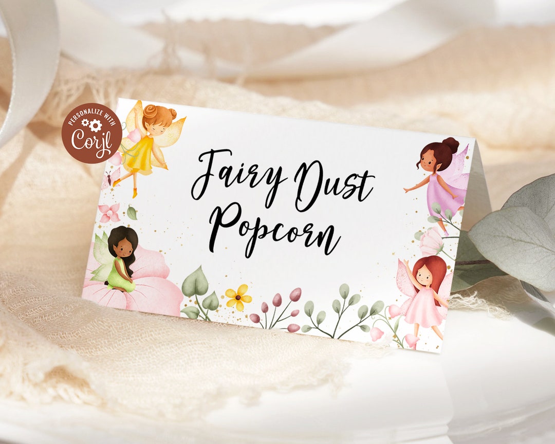 Fairy Birthday Food Labels EDITABLE Magical Fairy Baby Shower - Etsy