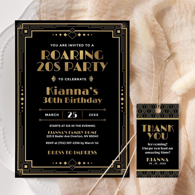Roaring 20s Invite - Etsy