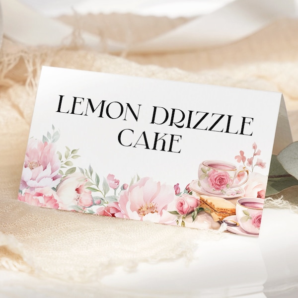 Tea Party Place Card - Etsy
