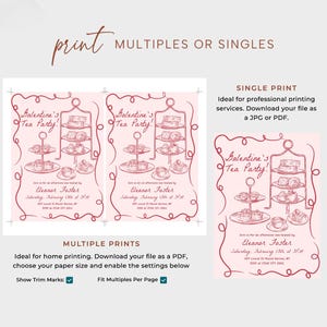 Galentines Tea Party Invitation EDITABLE, Valentines Tea Party ...