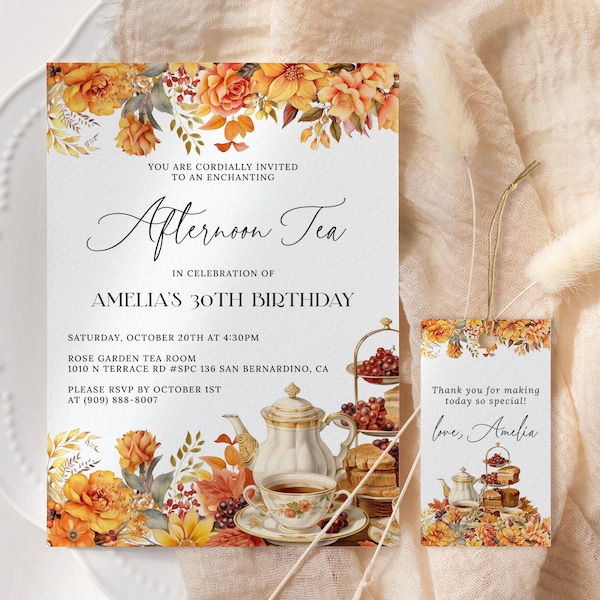 Tea Party Invitations - Etsy
