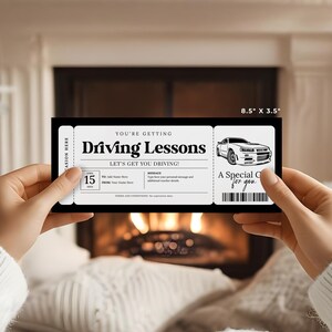 Driving Lessons Voucher EDITABLE, Driving School Certificate Printable ...