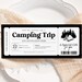 Camping Trip Voucher EDITABLE, Surprise Camping Trip Coupon Printable ...