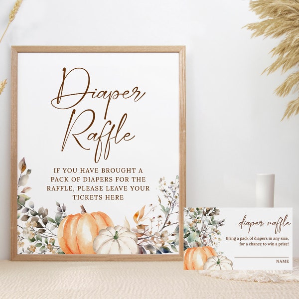 Fall Themed Diaper Raffle Cards - Etsy