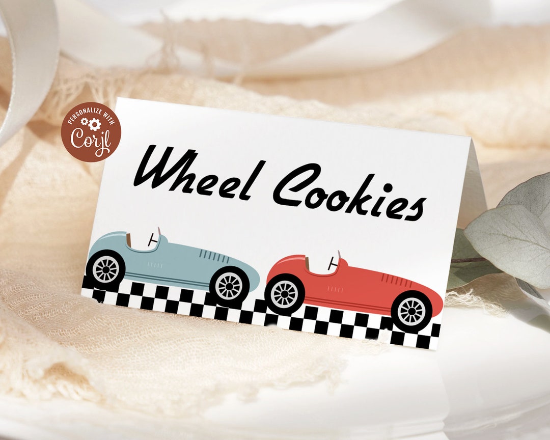 Race Car Food Labels EDITABLE Racing Birthday Food Tent Cards - Etsy UK