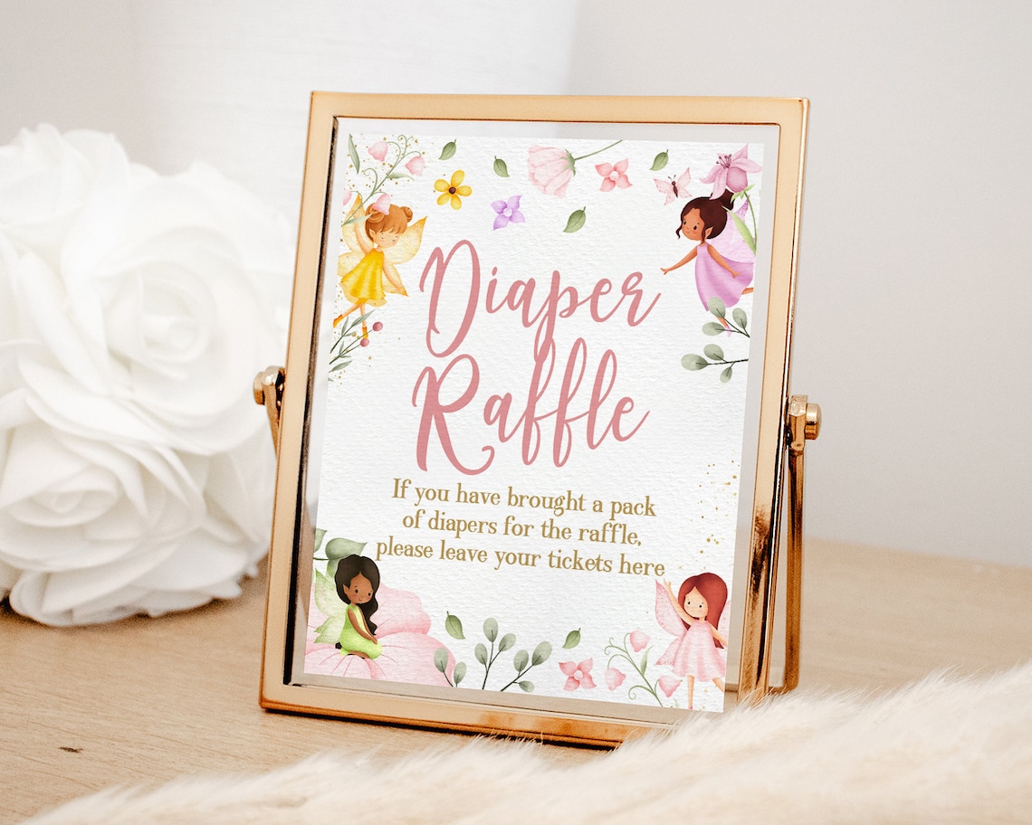 Fairy Diaper Raffle Sign and Tickets Magical Fairy Baby - Etsy