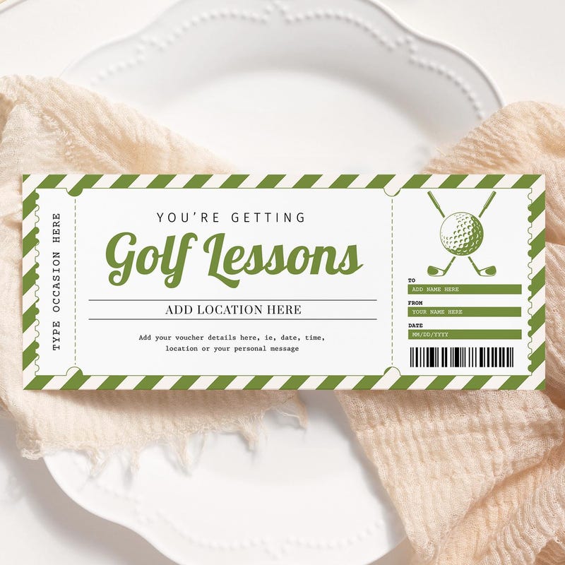 Voucher for Golfing - Etsy