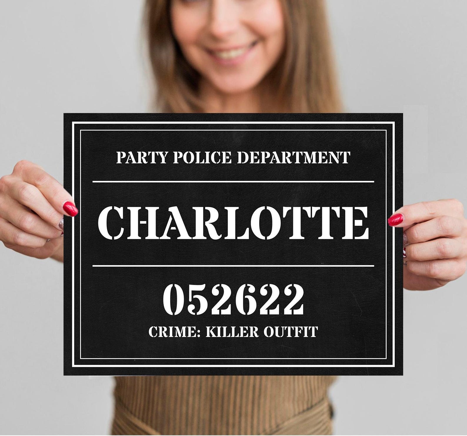 Mugshot Sign Board EDITABLE, Printable Mugshot Template, Mug Shot Sign ...