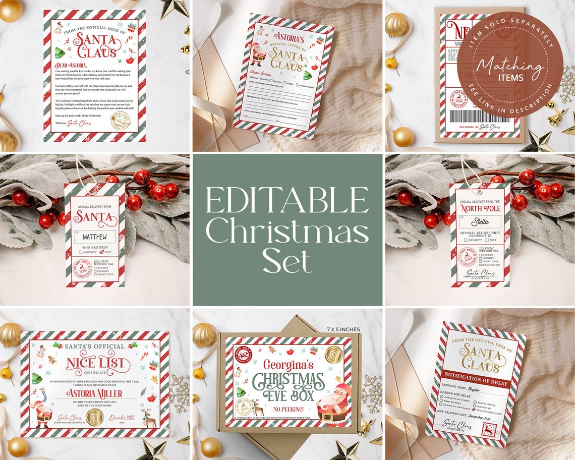 Santa's Magic Dust Christmas Tags EDITABLE, Magical Santa Dust Labels ...