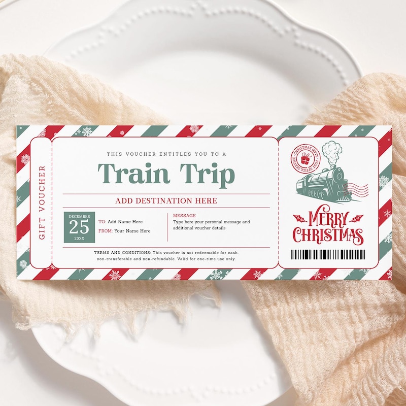 Train Ticket Template - Etsy