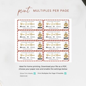 Christmas Event Ticket Editable, Printable Admit One Christmas Party ...