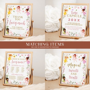 Fairy Birthday Party Welcome Sign EDITABLE, Magical Fairy Girl Baby ...