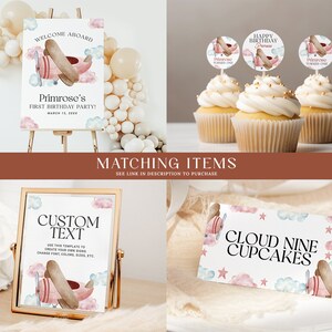 Pink Airplane Birthday Invitation EDITABLE, Vintage Airplane Party ...