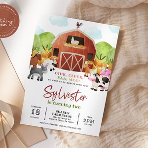 Farm Birthday Welcome Sign EDITABLE, Barn Animals Party Sign Printable ...