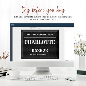 Mugshot Sign Board EDITABLE, Printable Mugshot Template, Mug Shot Sign ...