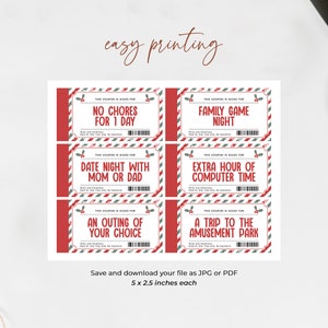 Christmas Coupon Book EDITABLE, Printable Santa Coupon Book Template ...