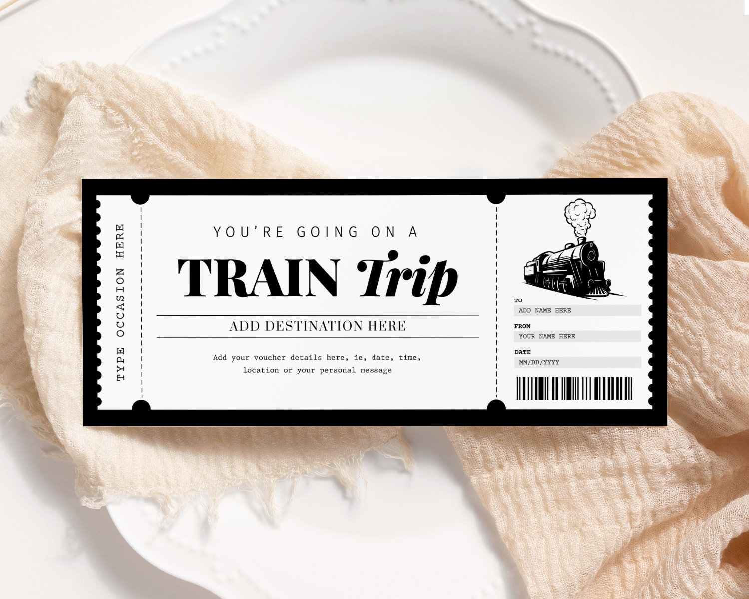 Train Boarding Pass Template