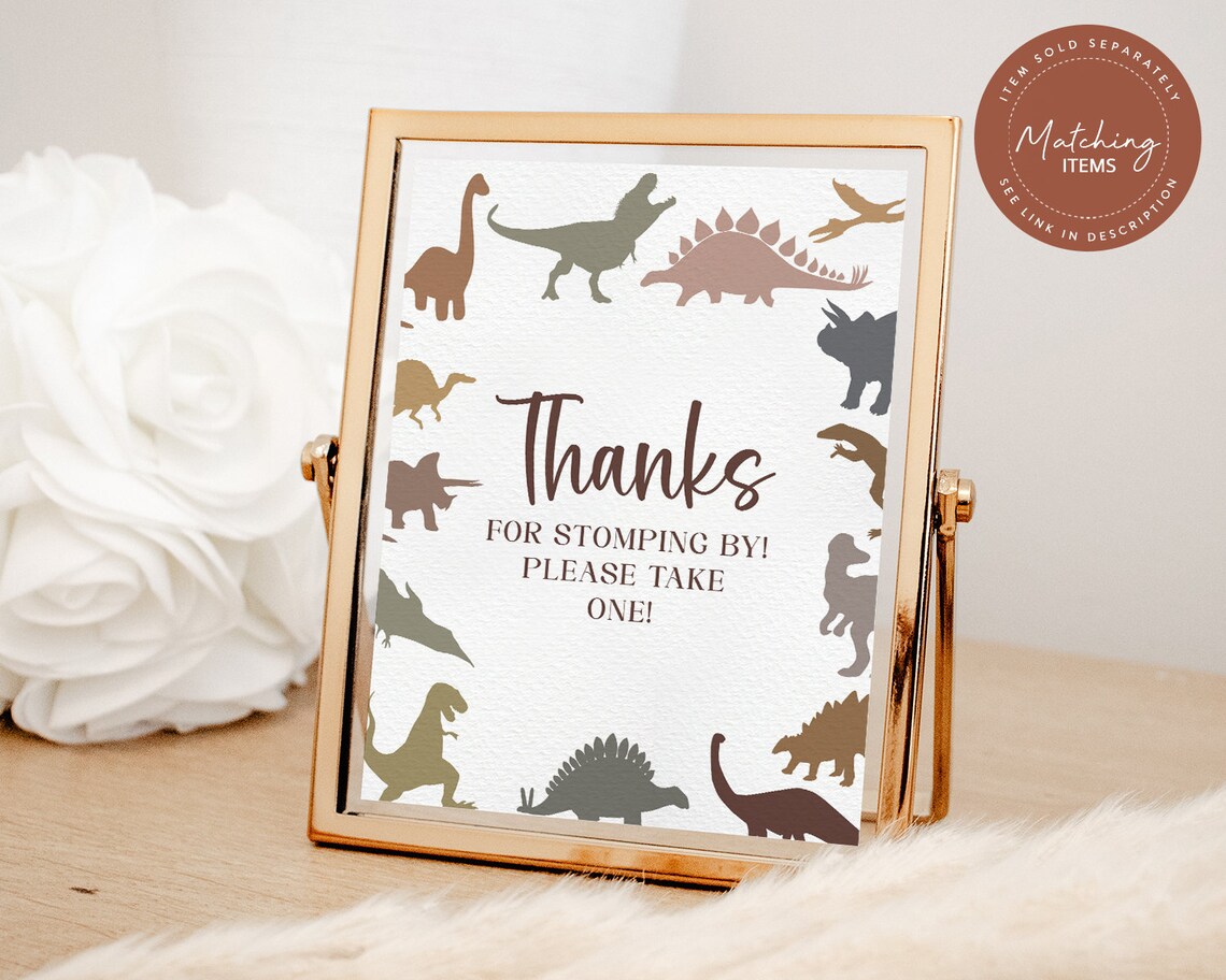 Dinosaur Birthday Welcome Sign EDITABLE, Printable Dino Party Sign ...