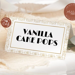 Custom Gatsby Party Sign EDITABLE, Art Deco Birthday Sign Printable ...