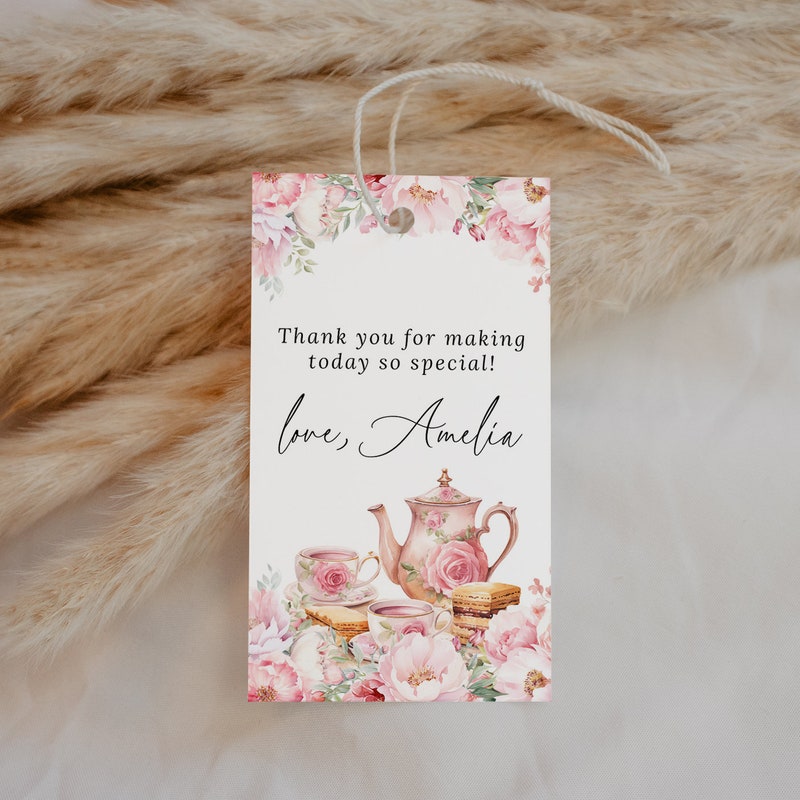 Tea Party Favor Tags - Etsy