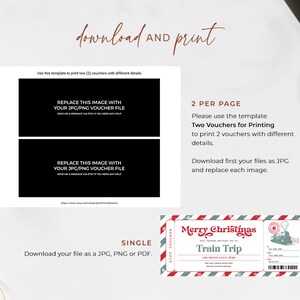 Train Christmas Ticket EDITABLE, Printable Santa Train Ticket, Surprise ...