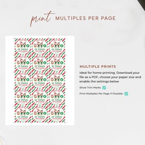 Elf Donuts Gift Tag EDITABLE, North Pole Elf Donuts Stickers, Christmas ...