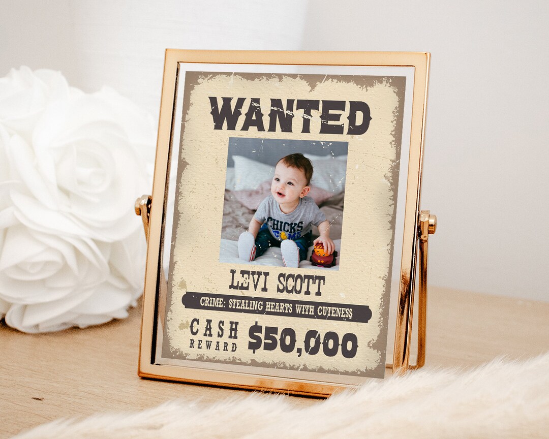 Cowboy Wanted Poster EDITABLE, Cowboy Birthday Party Decor, Rodeo ...