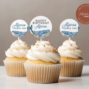 Whale Party Food Labels EDITABLE, Ocean Party Place Cards Printable ...