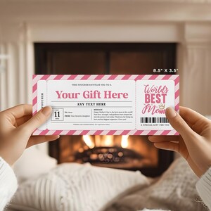 Mothers Day Gift Certificate EDITABLE, Personalized Mother's Day Gift ...