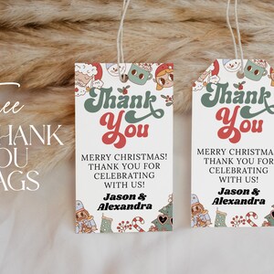 Groovy Christmas Party Invitation EDITABLE, Retro Holiday Party ...