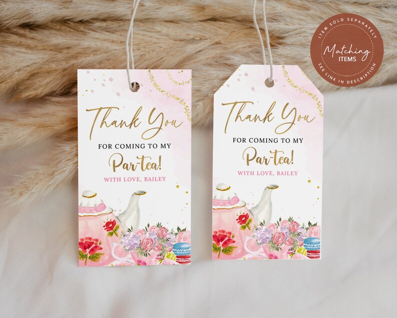 Tea Party Food Labels EDITABLE, Tea Party Place Cards Printable, Floral ...