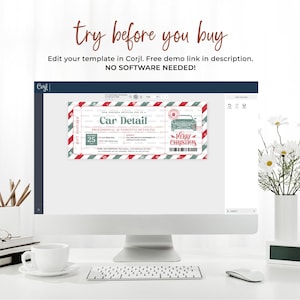 Car Detail Christmas Certificate EDITABLE, Auto Detailing Gift Card ...