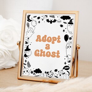 Adopt a Ghost Sign and Certificate, Printable Halloween Ghost Party ...