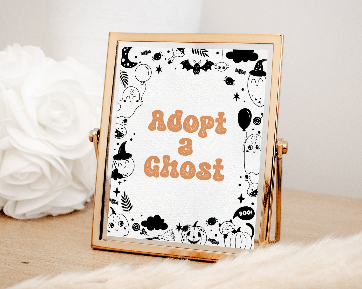 Adopt a Ghost Sign and Certificate, Printable Halloween Ghost Party ...