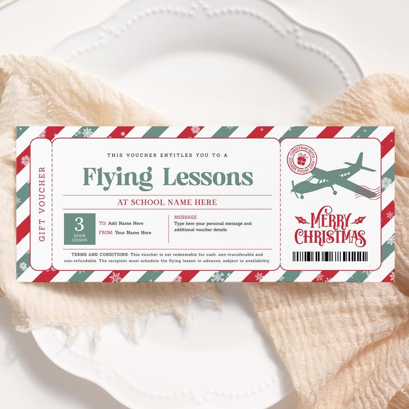 Flight School Template - Etsy UK